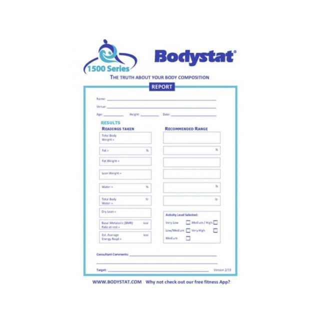 Bodystat Report Pads - Use For Bodystat 1500 Series | HaB Direct