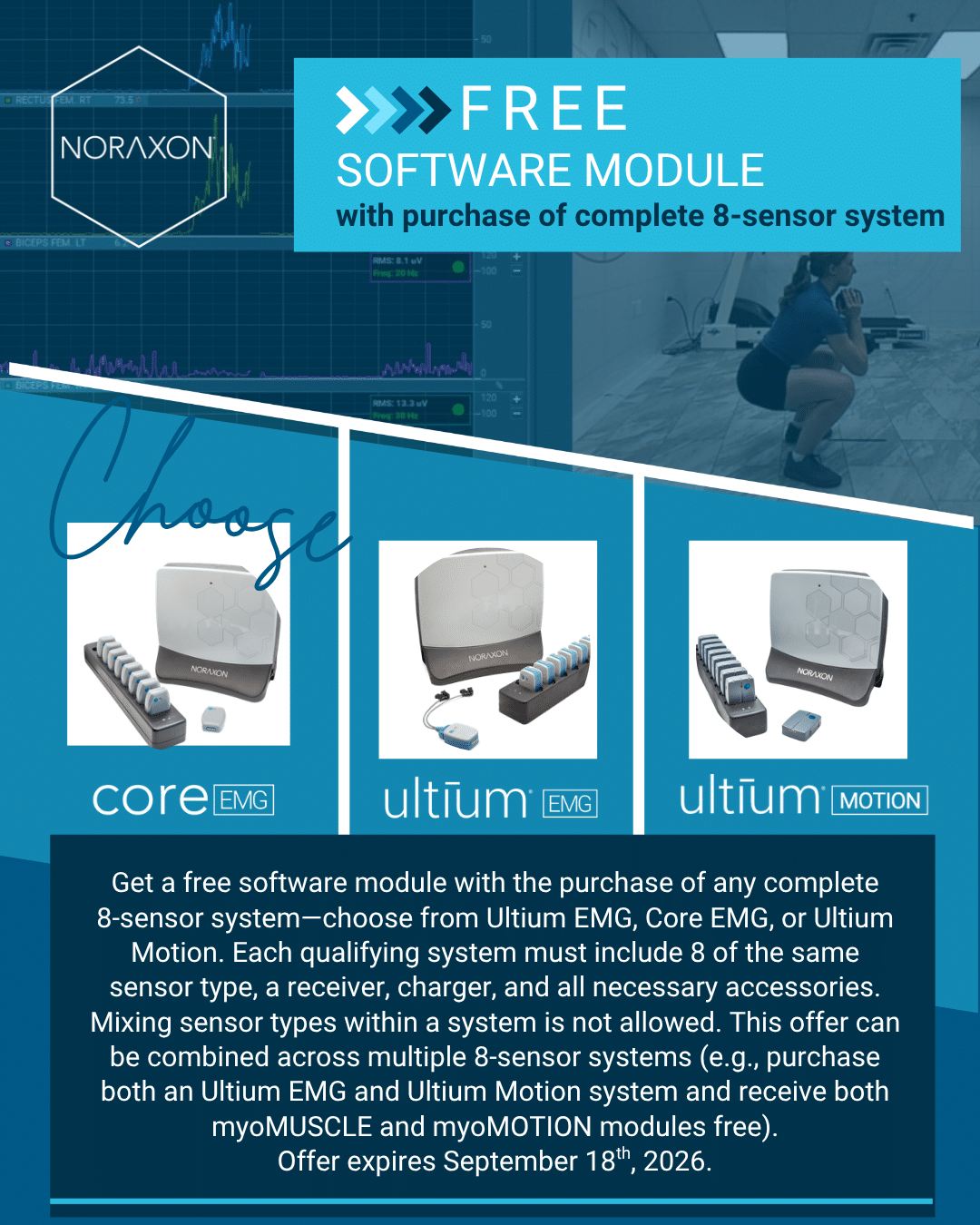 Get a Free Noraxon Software Module with Selected 8 Sensor System ...